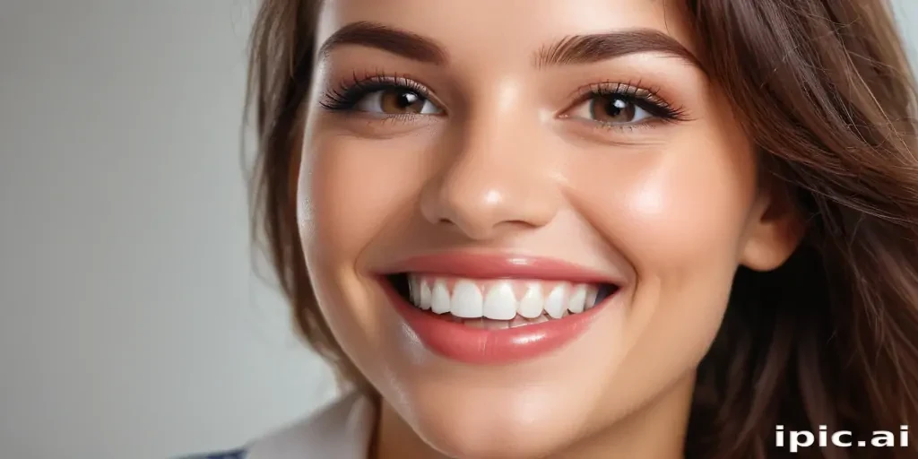 Radiant Young Woman Smiling Brightly with Healthy, Shining White Teeth