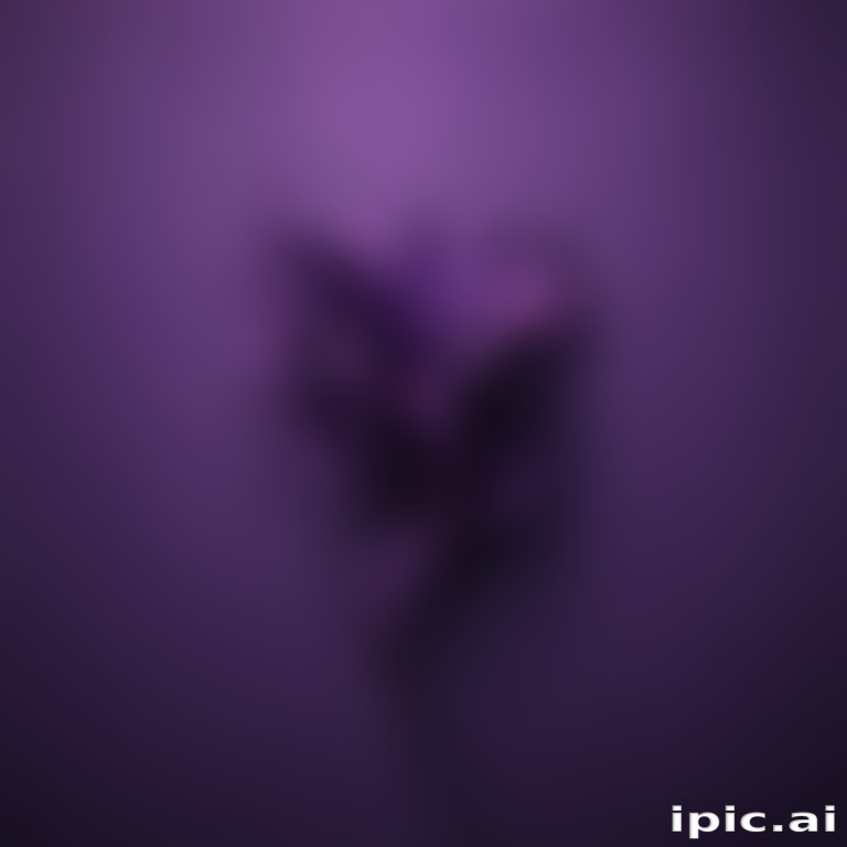 Softly Blurred Purple Flower Against a Smooth Purple Background