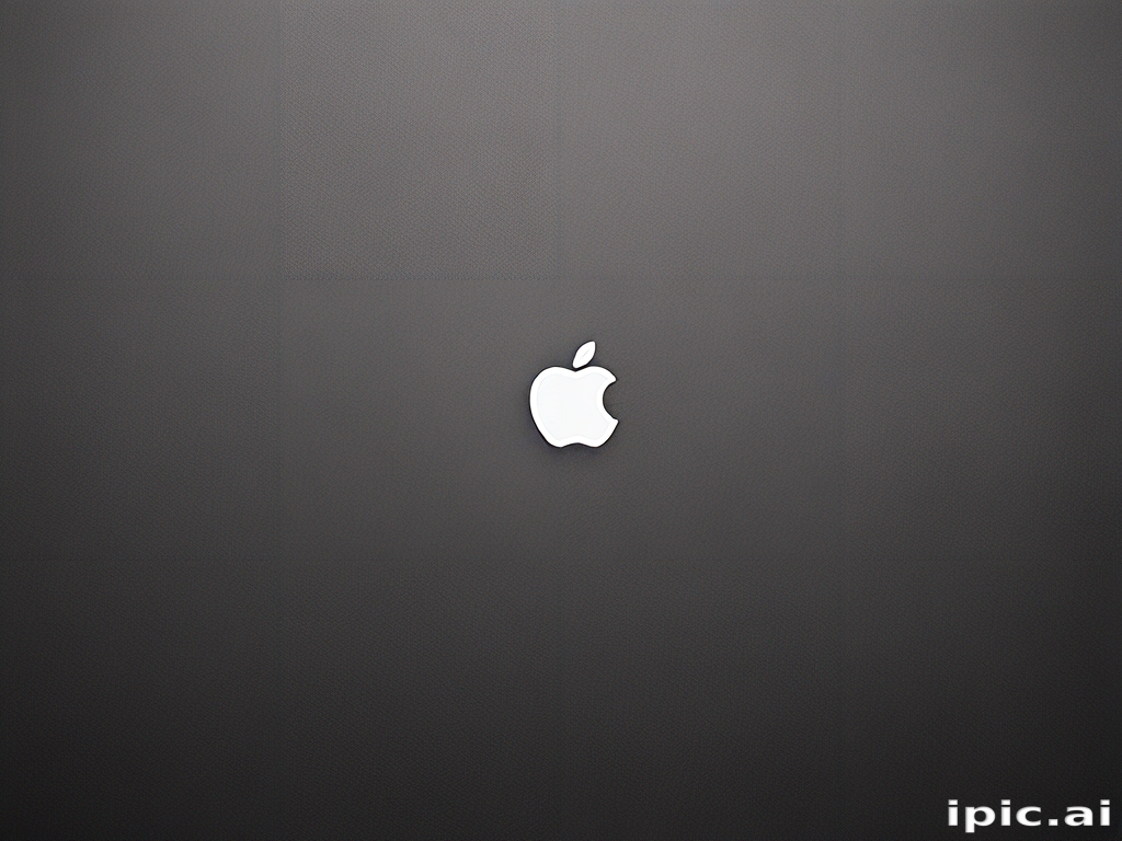 Minimalist Apple Logo on a Sleek Dark Background for Modern Design