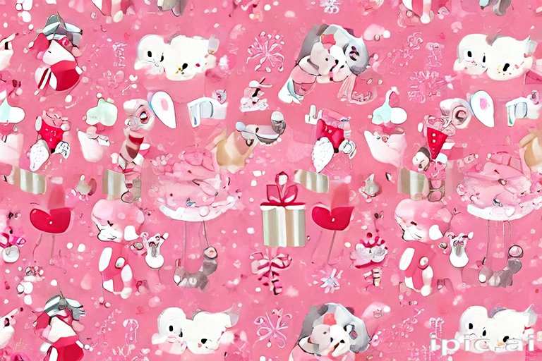 Whimsical Holiday Patterns Featuring Cute Animals, Gifts, and Festive ...