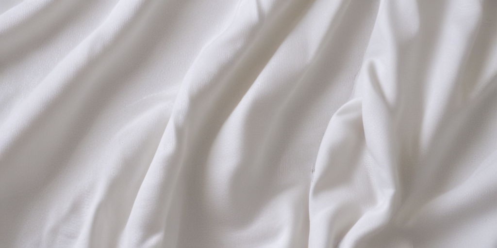 Soft, Flowing White Fabric Draped Elegantly on a Smooth Surface