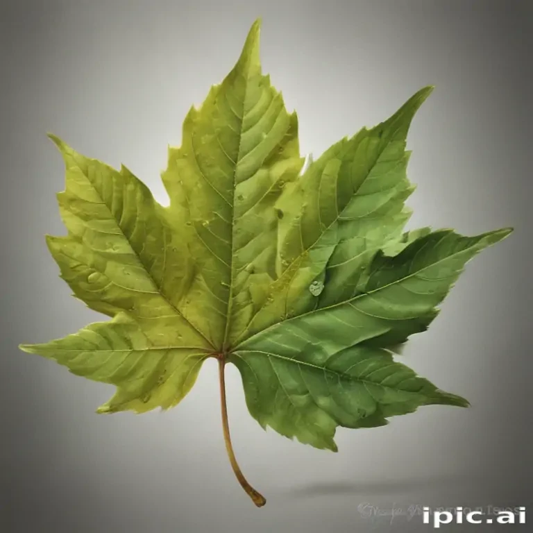 Stunning Two-Toned Maple Leaf Showcasing Nature's Intricate Color ...