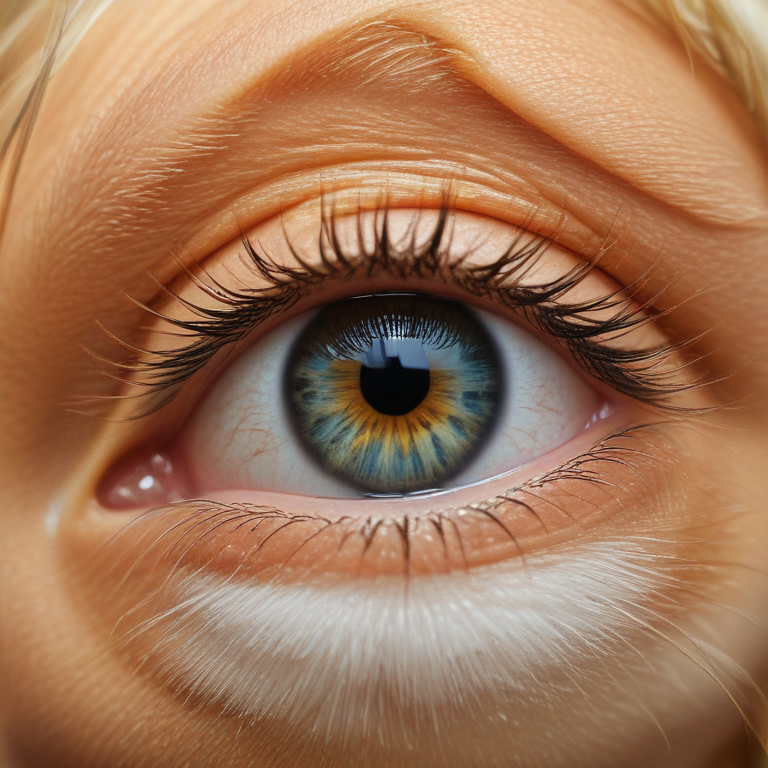 Close-Up of a Strikingly Detailed Human Eye with Unique Color Patterns
