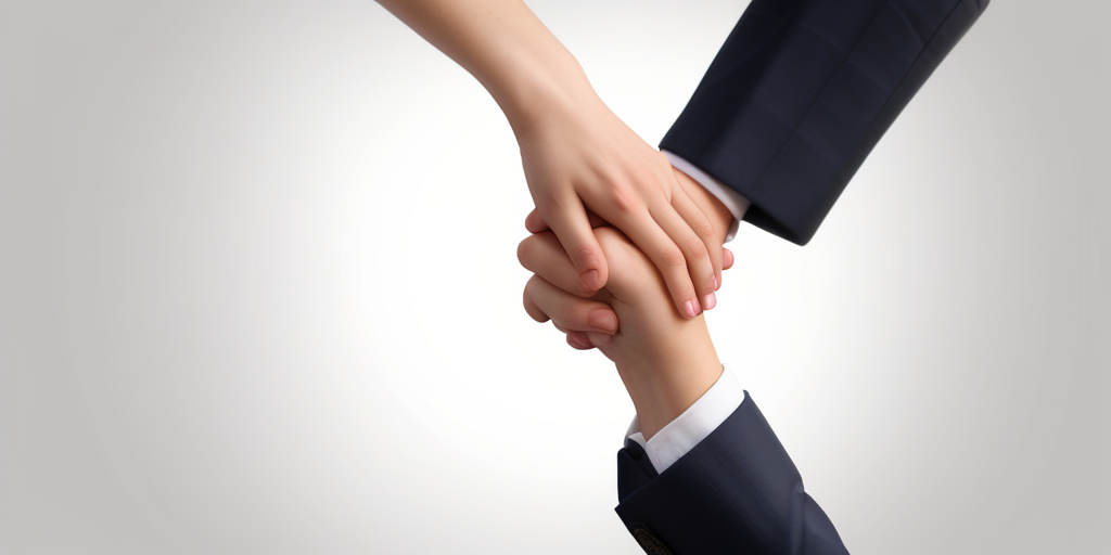 Two Hands Coming Together in a Gesture of Unity and Cooperation