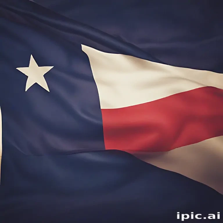 Texas State Flag Waving Proudly in the Gentle Breeze of Freedom
