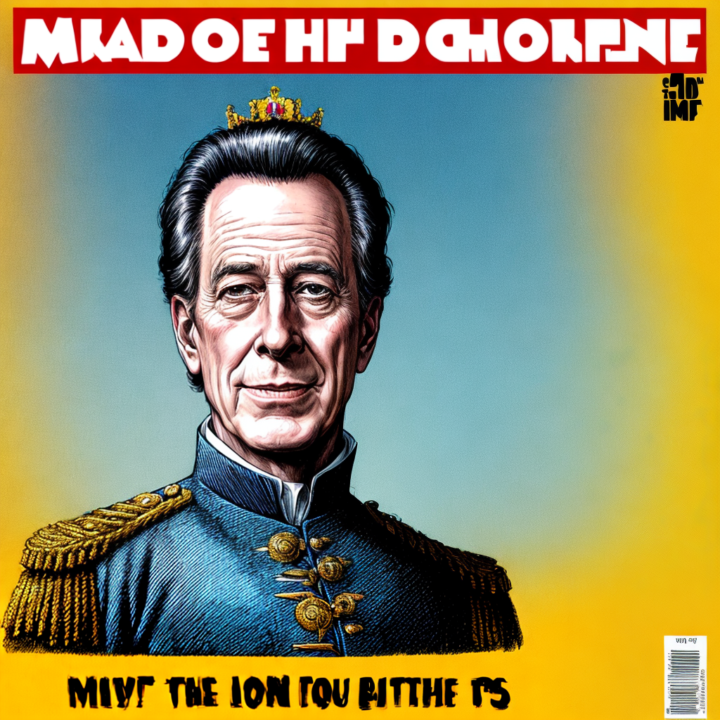King Charles III on the cover of Mad Magazine