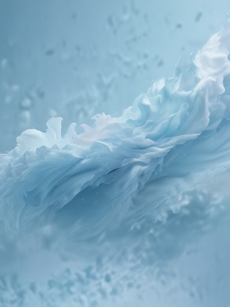 Serene Waves of Soft Blue Water Illustrating Fluid Movement and Grace