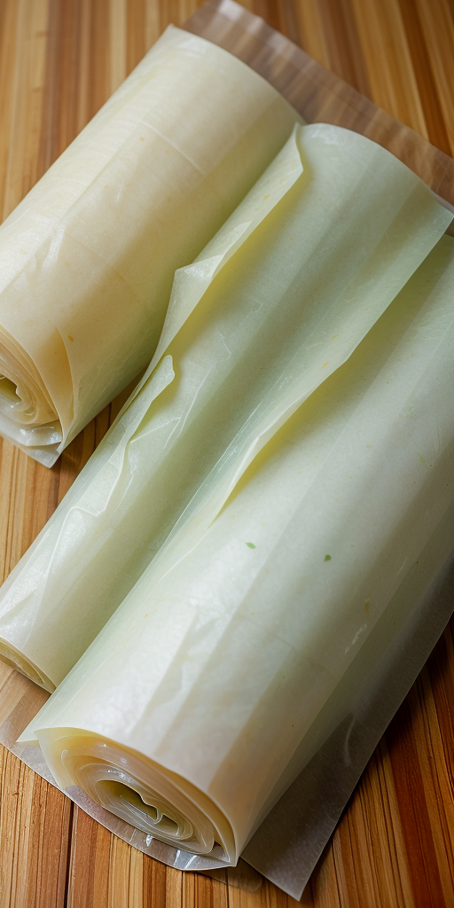 Freshly Rolled Rice Paper Sheets Ready for Delicious Culinary Creations