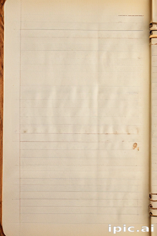 Blank Journal Page Ready for Thoughts, Ideas, and Creative Expressions