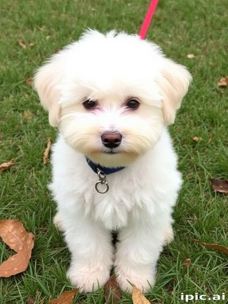 “Adorable Fluffy Puppy with Bright Eyes Enjoying a Day Outdoors”