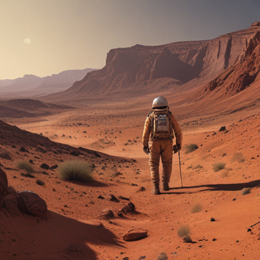 give a realistic representation of life on mars in the ray bradbury's style