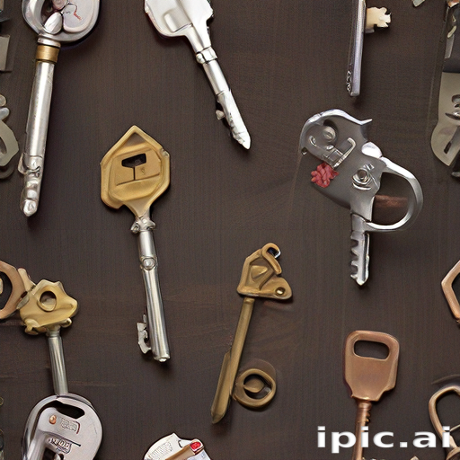 A Collection of Various Keys Displayed on a Wooden Surface Background