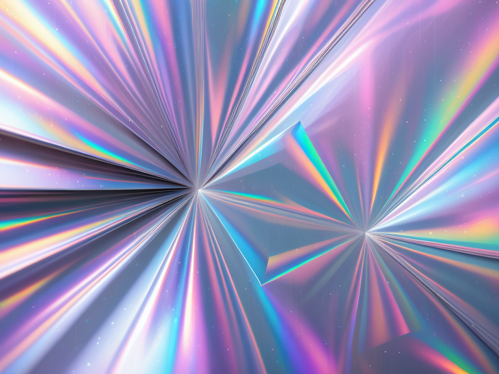 Radiant Geometric Patterns Exploding with Colorful Light and Ethereal Glow
