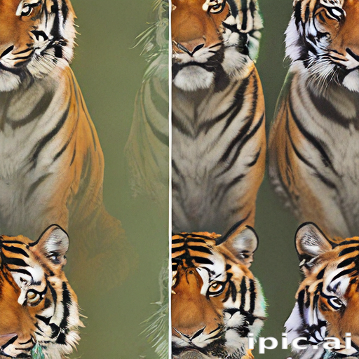 Two Majestic Tigers Captured in Stunning Detail and Vivid Colors