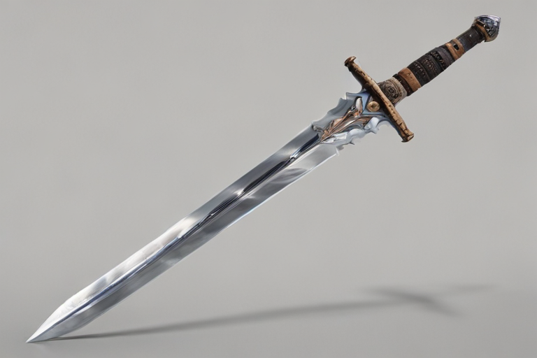 Exquisite Fantasy Sword Displaying Intricate Design and Polished Blade ...