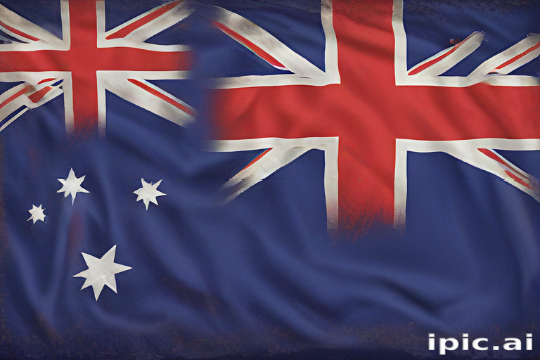 Flag of Australia Featuring the Union Jack and Southern Cross Stars