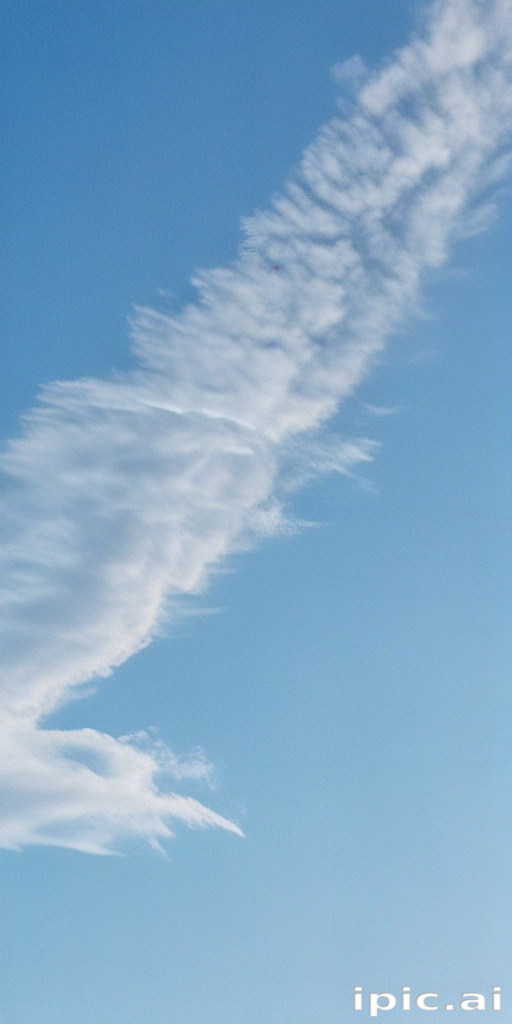 A Beautiful Sky Scene Featuring Wispy Clouds Against a Bright Blue ...