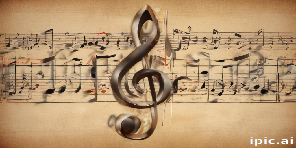 An Elegant Blend of Musical Notes and a Treble Clef Design