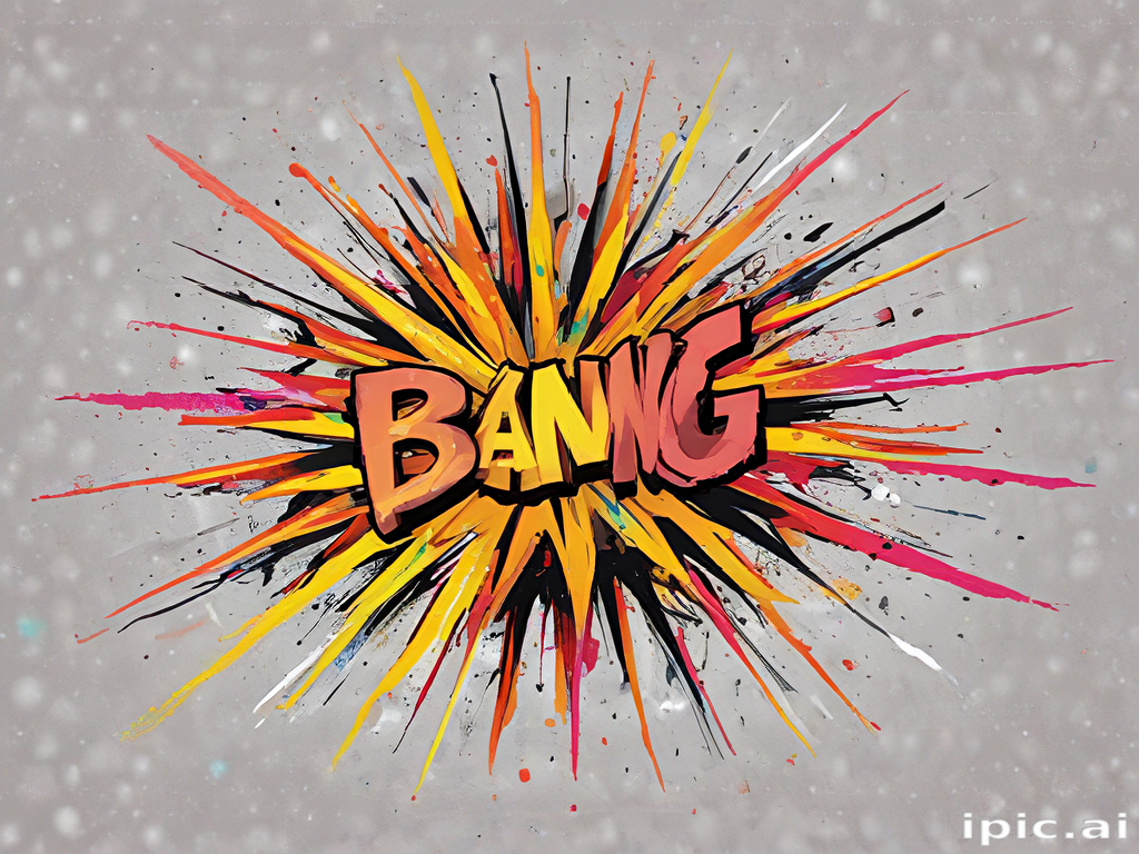 Vibrant Explosion of Color with Bold Text Emphasizing the Word 'Banning'