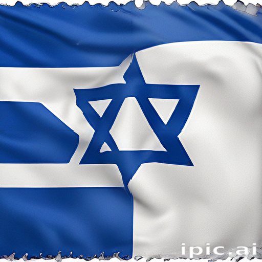 Emblematic Representation of the Israeli Flag with Distinctive Blue and ...