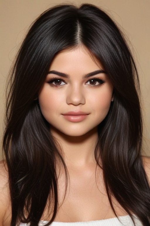 A Stunning Close-Up Portrait of a Young Woman with Beautiful Features.