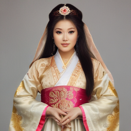 Ruth Wison as asian princess.