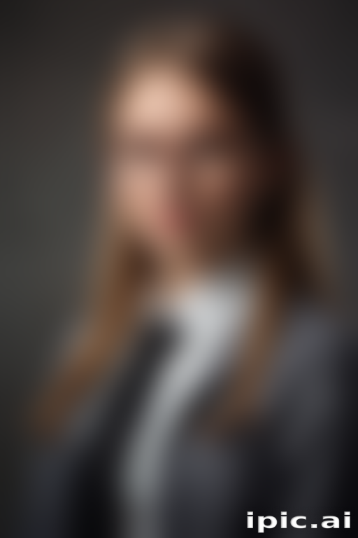 Professional Portrait of a Businesswoman in a Formal Suit and Glasses