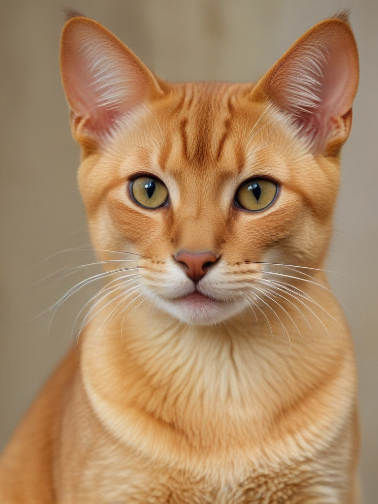 A Charming Portrait of a Playful, Golden-Furred Cat with Expressive Eyes.