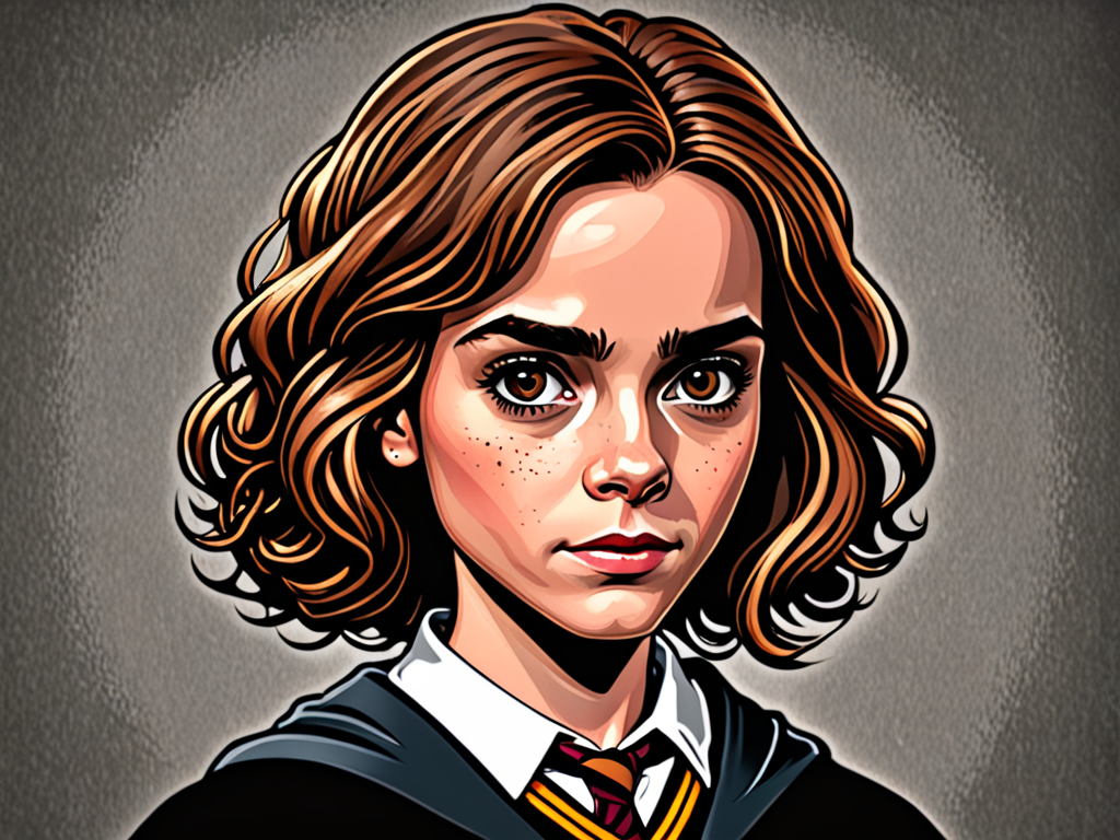 Hermione Granger cartoon style