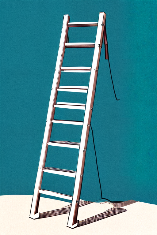cartoon-style illustration of a ladder