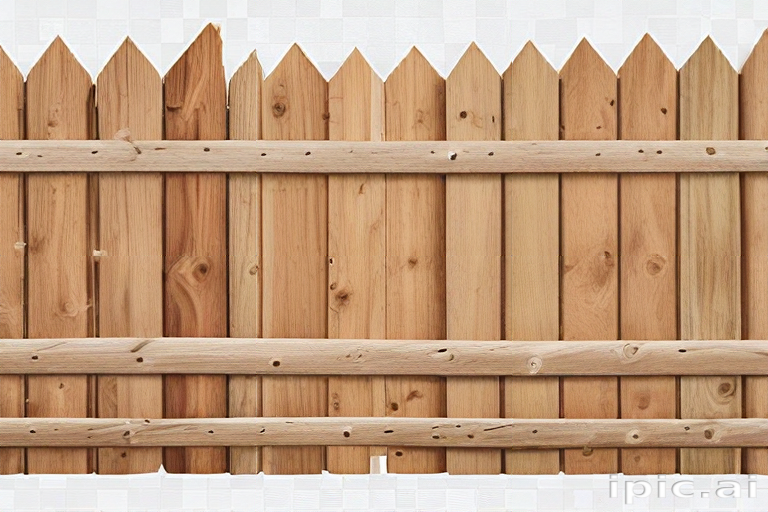Beautifully Constructed Wooden Fence with a Classic Picket Design and ...