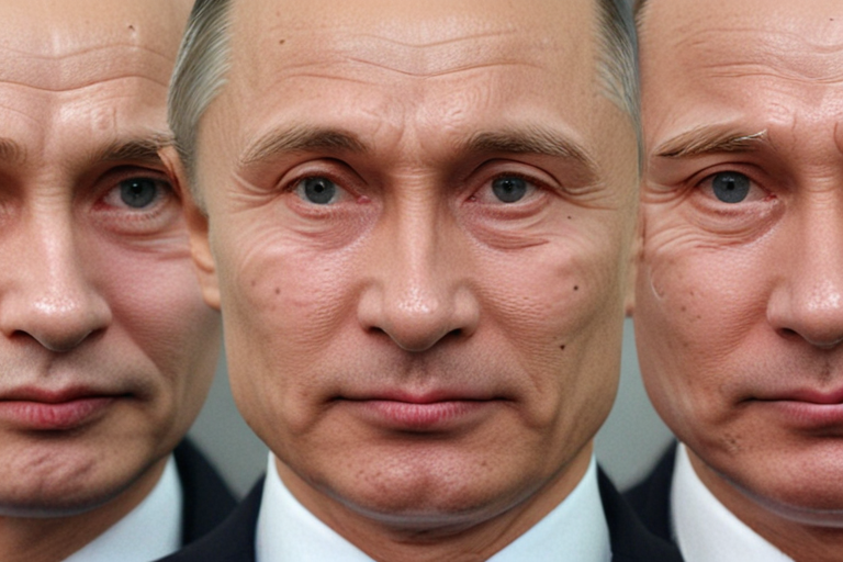 faces to criminal Putin to look his face like a pig