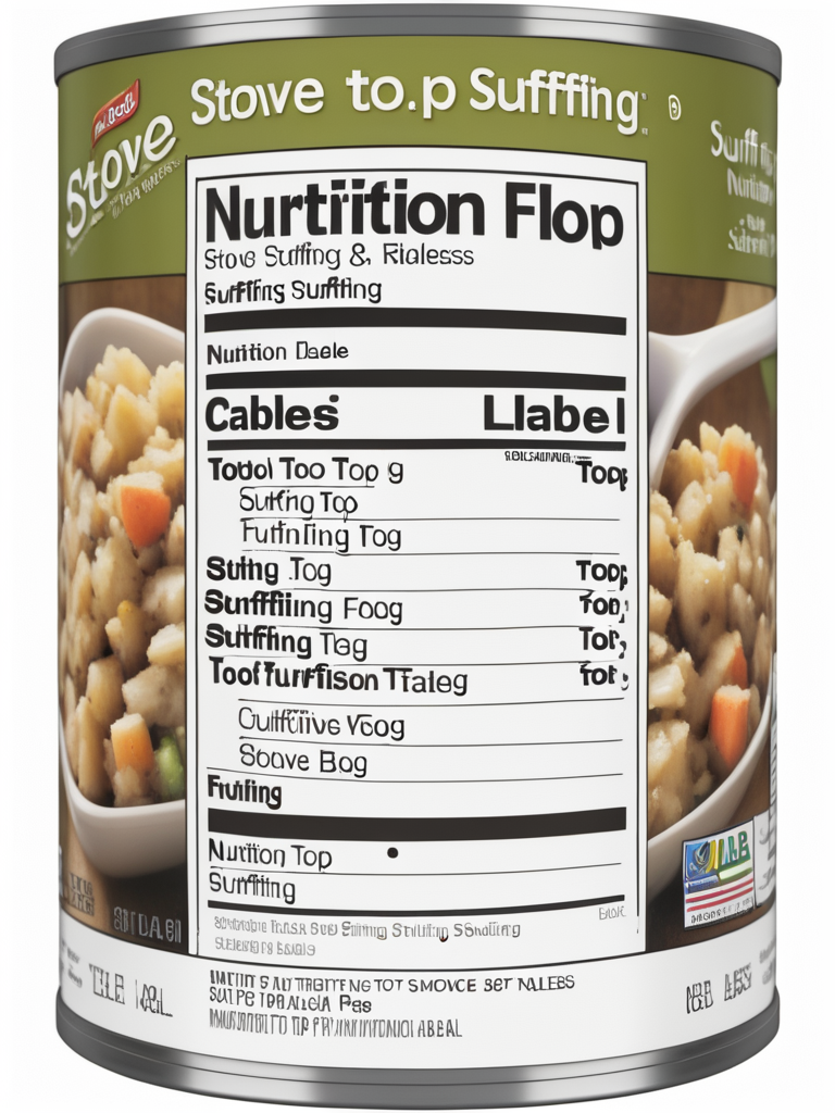Nutrition Label Displaying Detailed Information on Food Composition and ...
