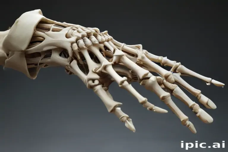 Detailed Anatomical Model of a Human Hand Skeleton for Educational Purposes