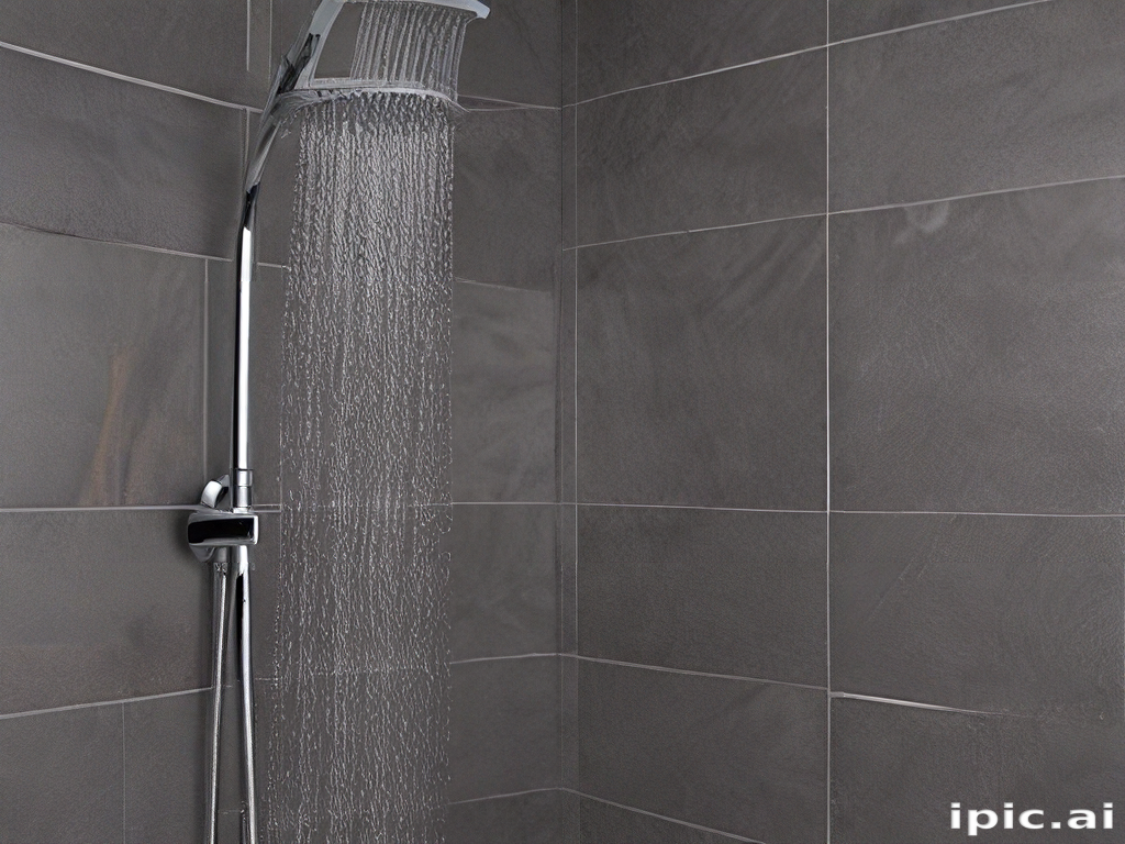 Modern Bathroom Shower with Elegant Tile Design and Gentle Water Flow