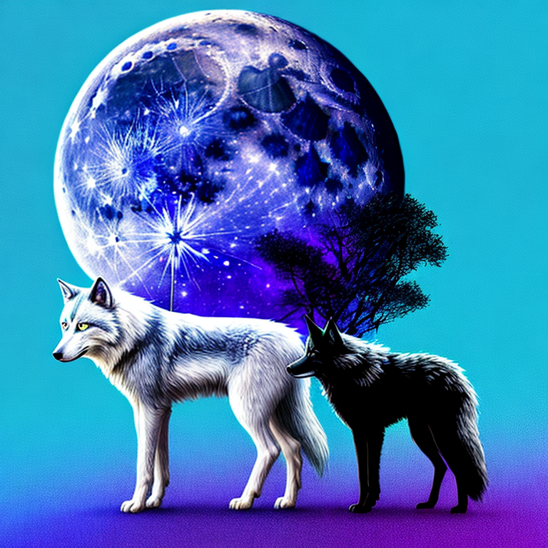 moon and wolf