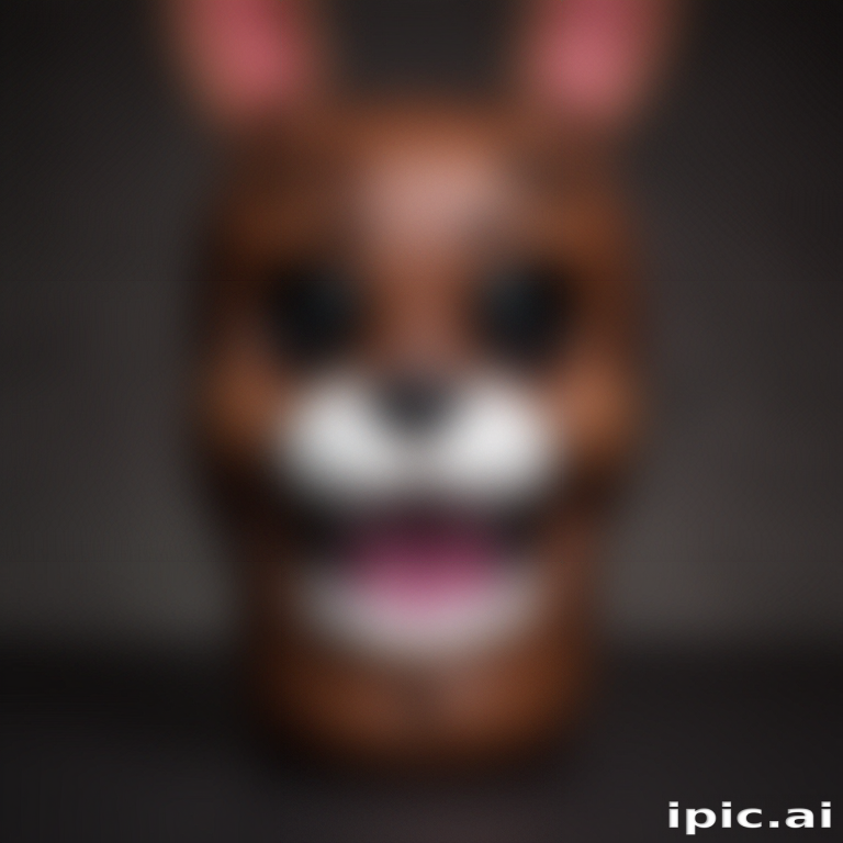Whimsical Brown Dog Mask with Playful Features and Eager Expression