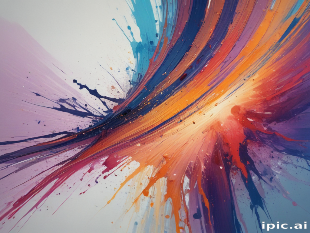 Vibrant Abstract Swirls and Splashes of Color Creating Dynamic Energy