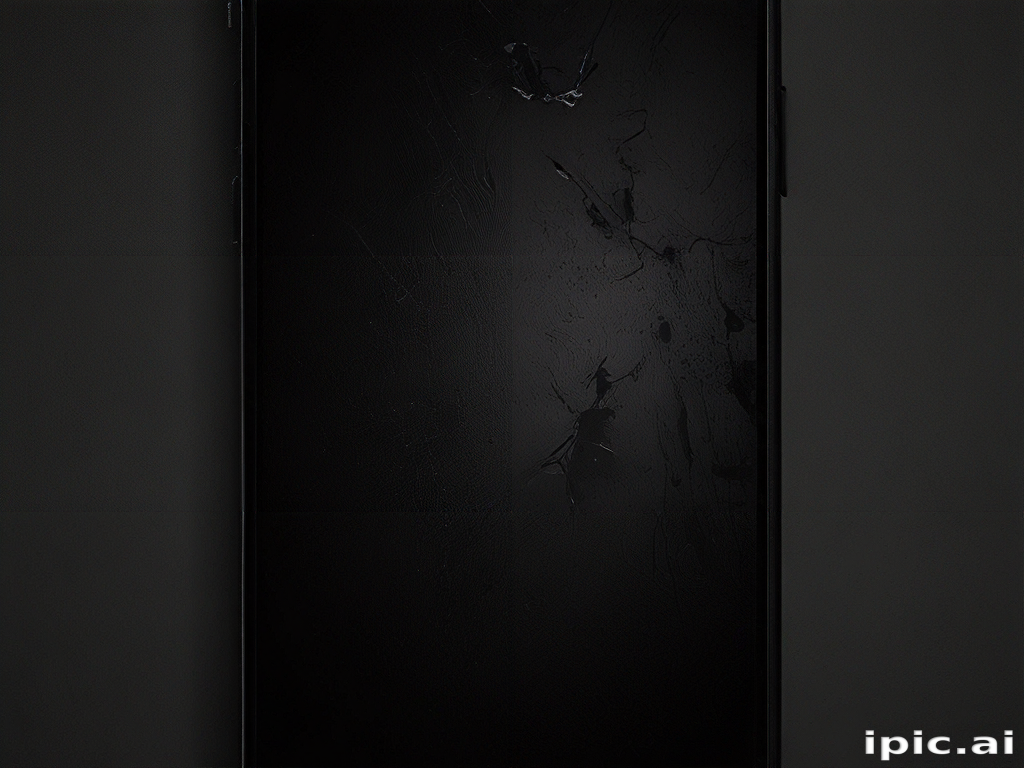 Dark Screen Background with Subtle Cracks and Textured Surface Design