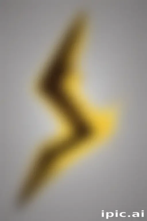 Abstract Representation of a Dynamic Lightning Bolt in Soft Focus