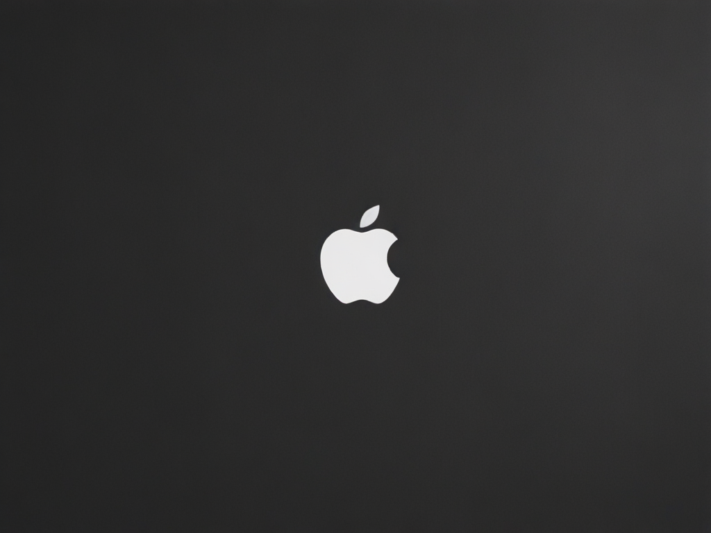 Minimalist Apple Logo on a Dark Background: A Modern Design Element
