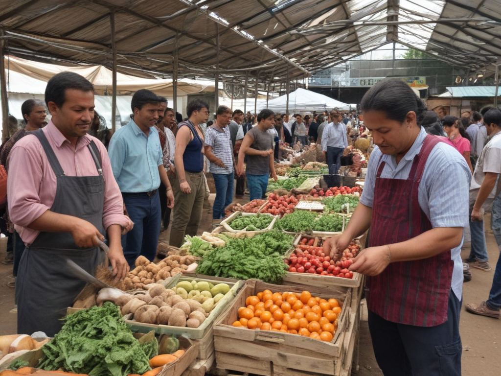 Informal local driven market merged together with formal workshops