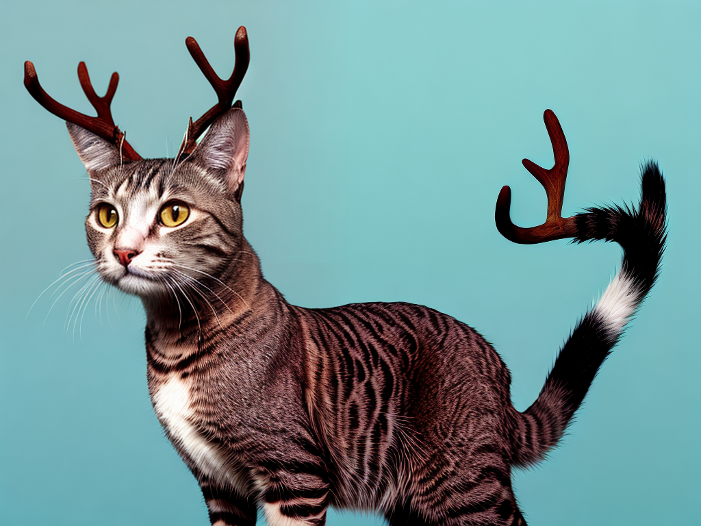 Cat with antlers
