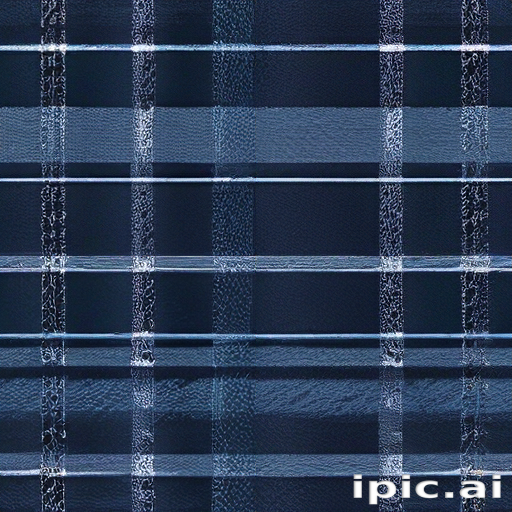 Elegant Dark Blue Plaid Pattern with Subtle Textural Details and Lines