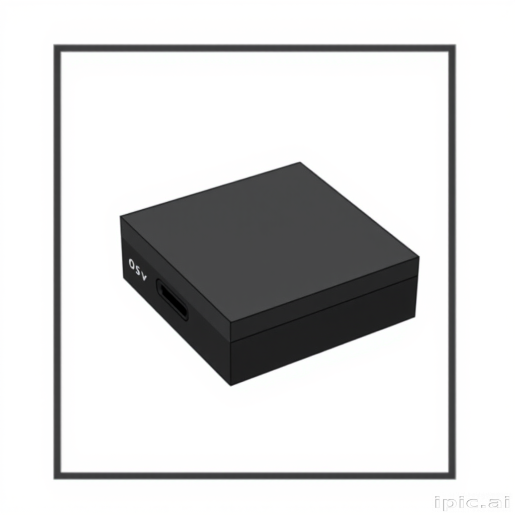 Minimalist Black Box with USB Port for Charging and Connectivity Needs