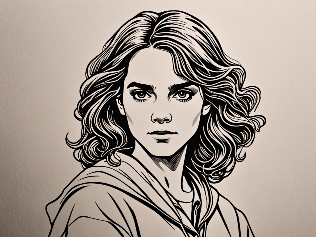 Hermione Granger line art