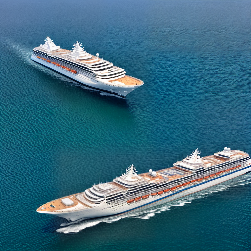 a luxury cruiser ship with wings flying