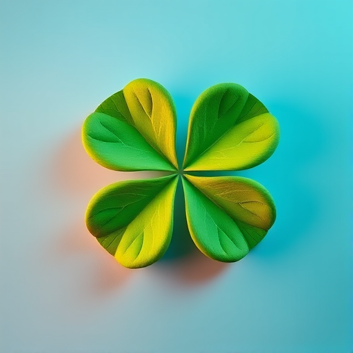 Four Leaf Clover Symbolizing Luck and Prosperity in Nature's Design