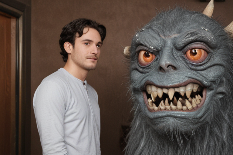 Man and monster