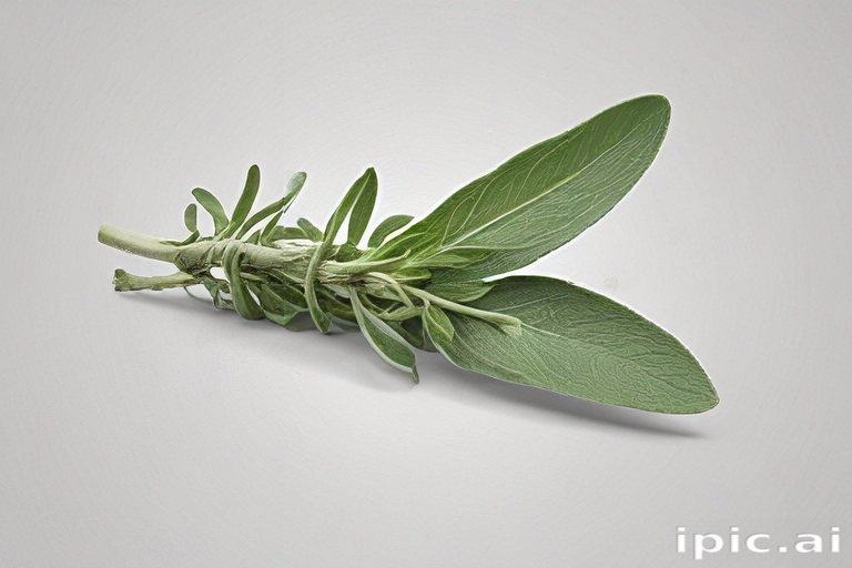 Freshly Harvested Herb Bundle with Vibrant Green Leaves on Display.